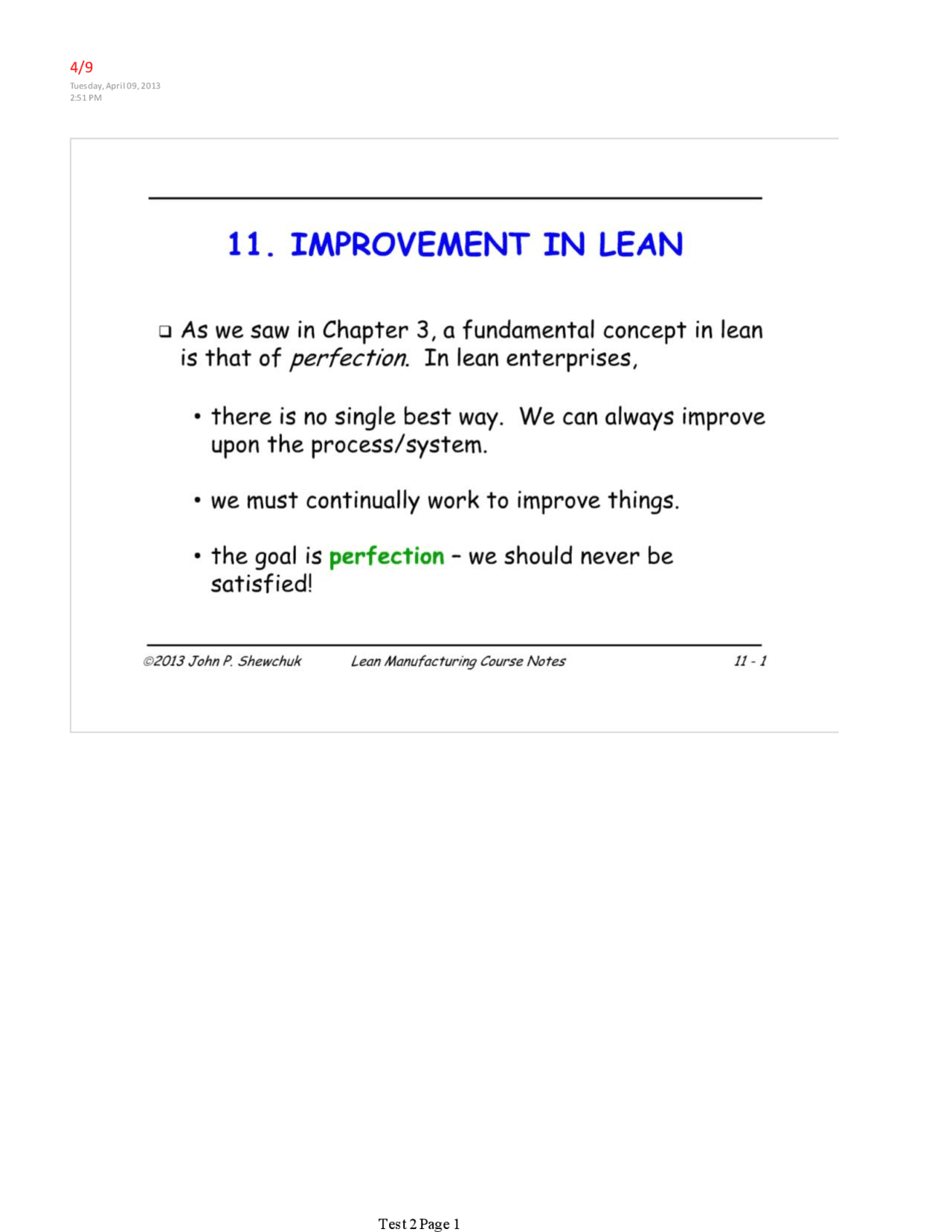 Quality Control Circles Lean Manufacturing Lecture Notes Ise 4214