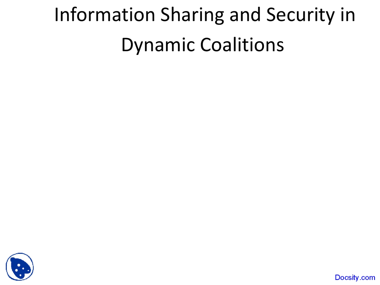 Information Sharing Introduction To Databases Lecture Slides Docsity