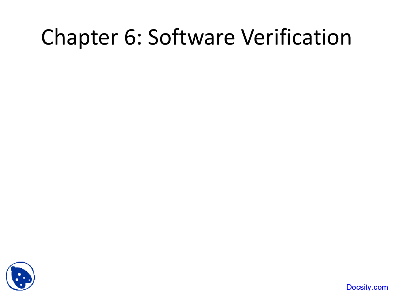 Software Verification - Computer Science, Engineering Design - Lecture ...