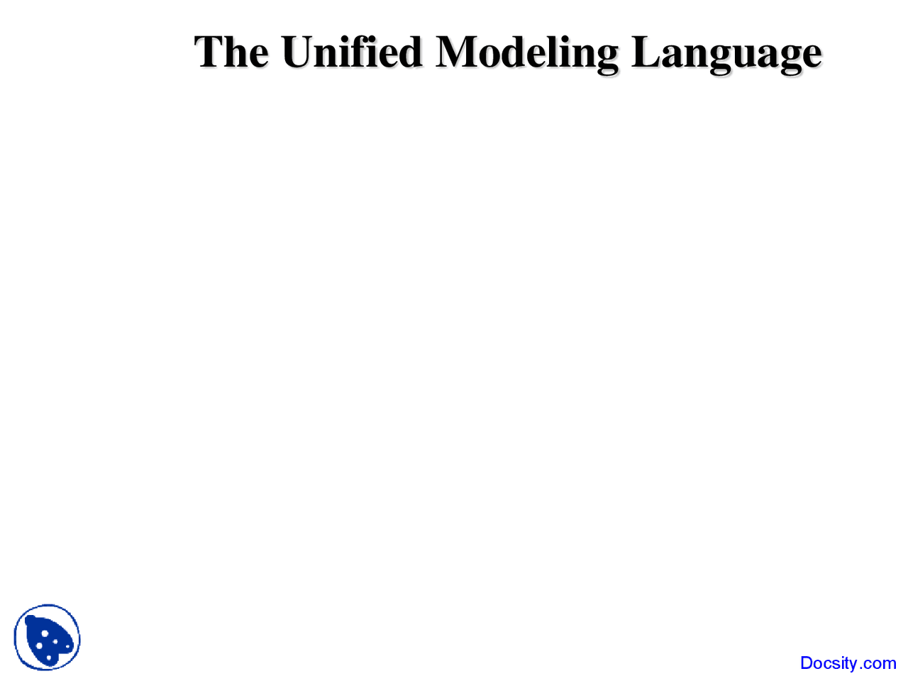 Unified Modeling Language Introduction To Databases Lecture Slides