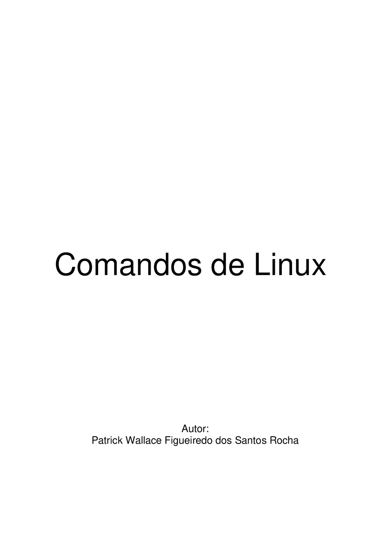 Comandos de Linux I - Apostilas - Telemática - Docsity