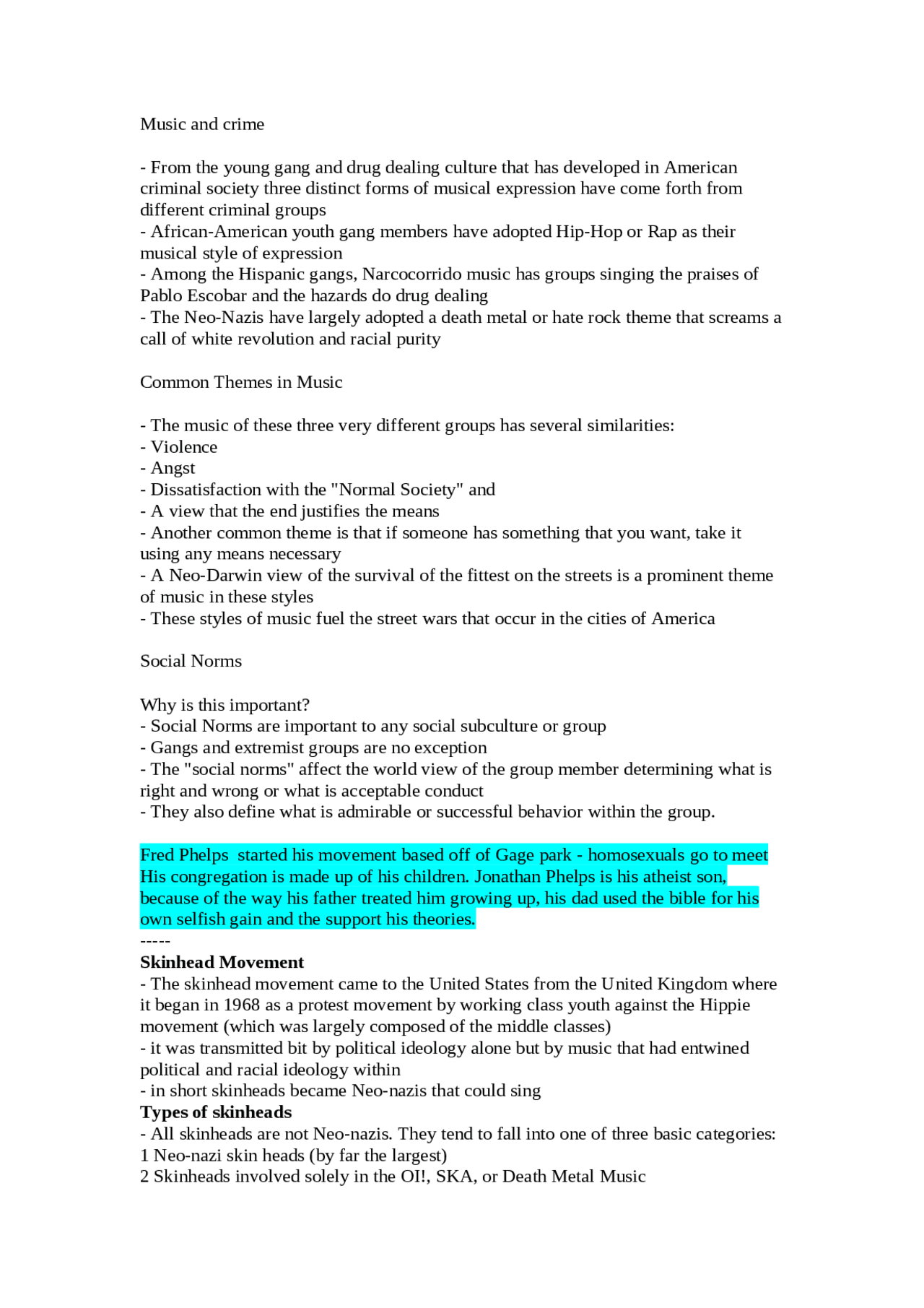 Music & Crime: Linking 3 Styles to Criminal Subcultures - Prof. Jeffery ...