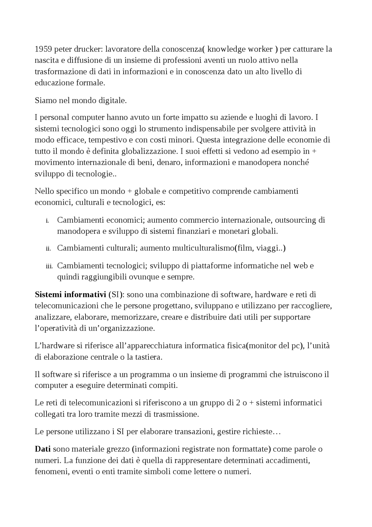 Ict Sistemi Informativi Riassunto Docsity