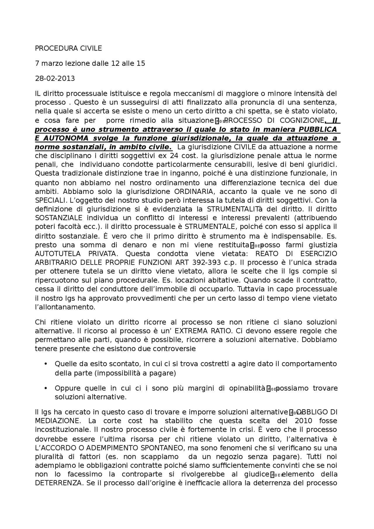 Procedura Civile Docsity