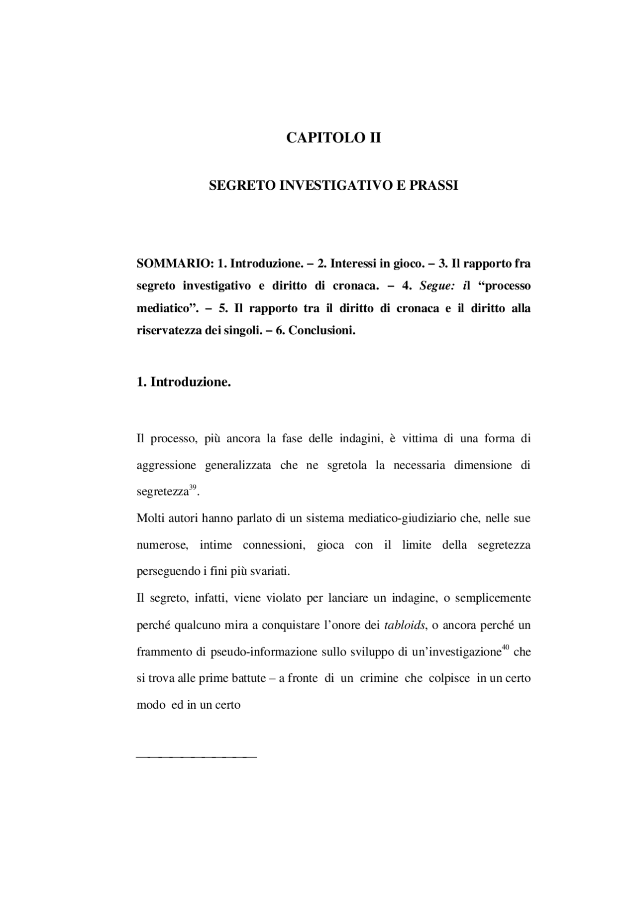 Tesi di diritto processuale penale - capitolo II : intercettazioni e ...