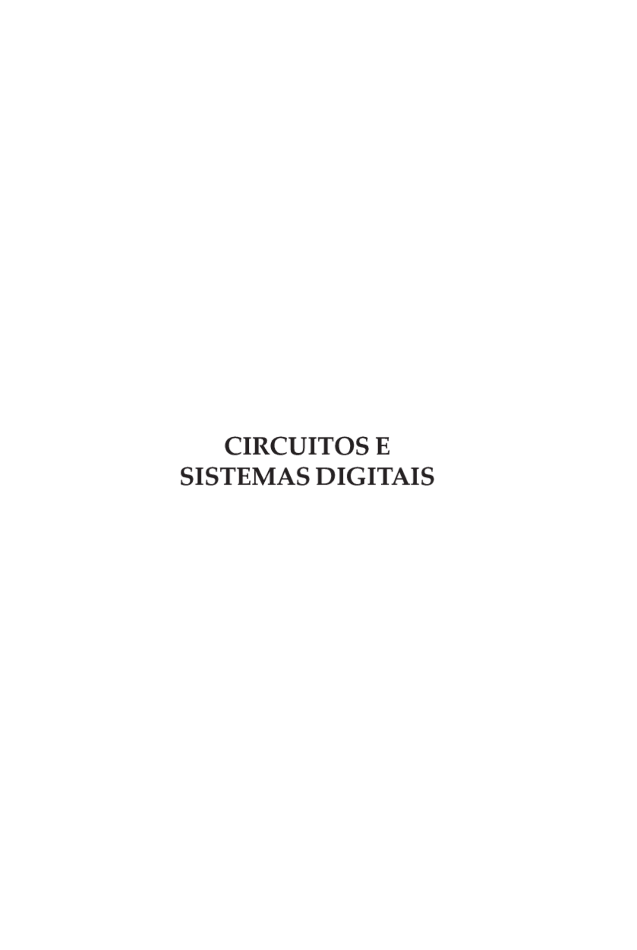 Circuitos E Sistemas Digitais Apostilas Engenharia Da Computação