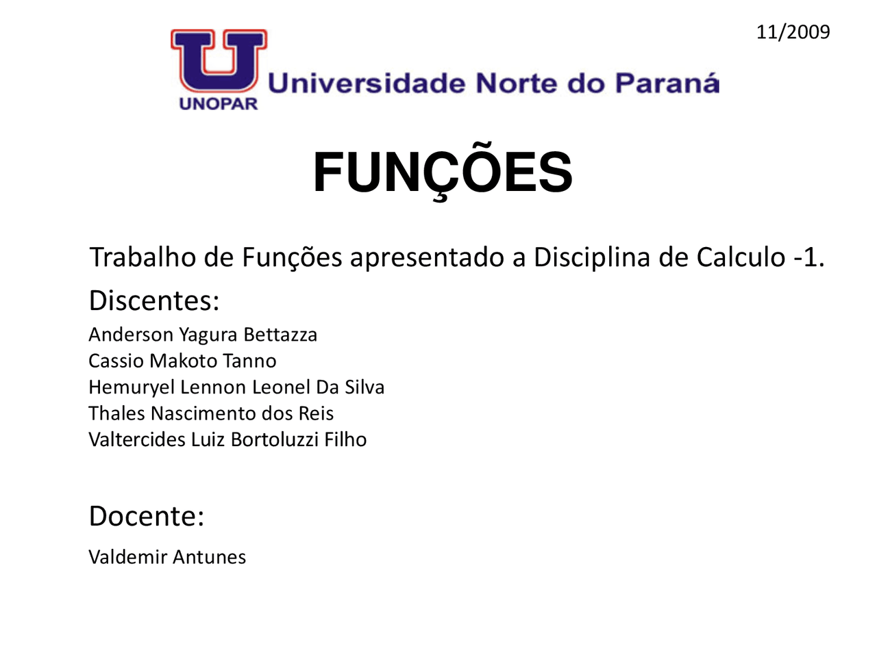 Trabalho De Funções Apostilas Engenharia Da Computação Docsity