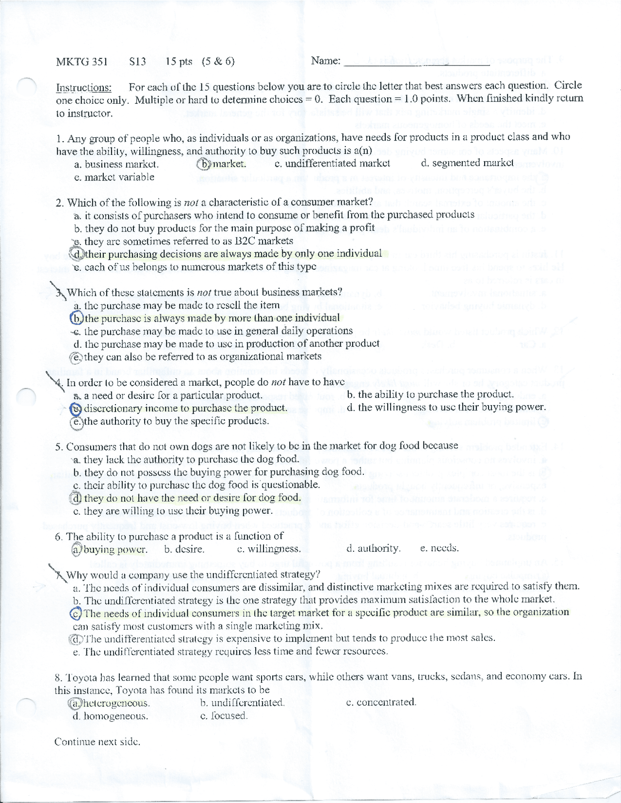 15 MCQs with Answer for Quiz 5 - Principles of Management | Mgmt 371 ...