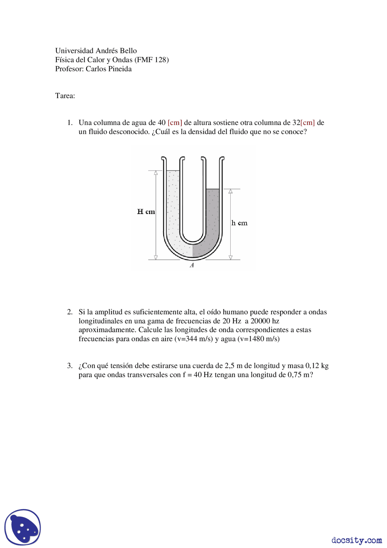 Ejercicios Apuntes Física Docsity