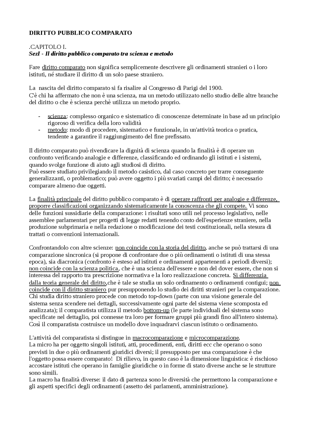 Lezione Diritto comparato, comunitario, internazionale-transnazionale - Docsity