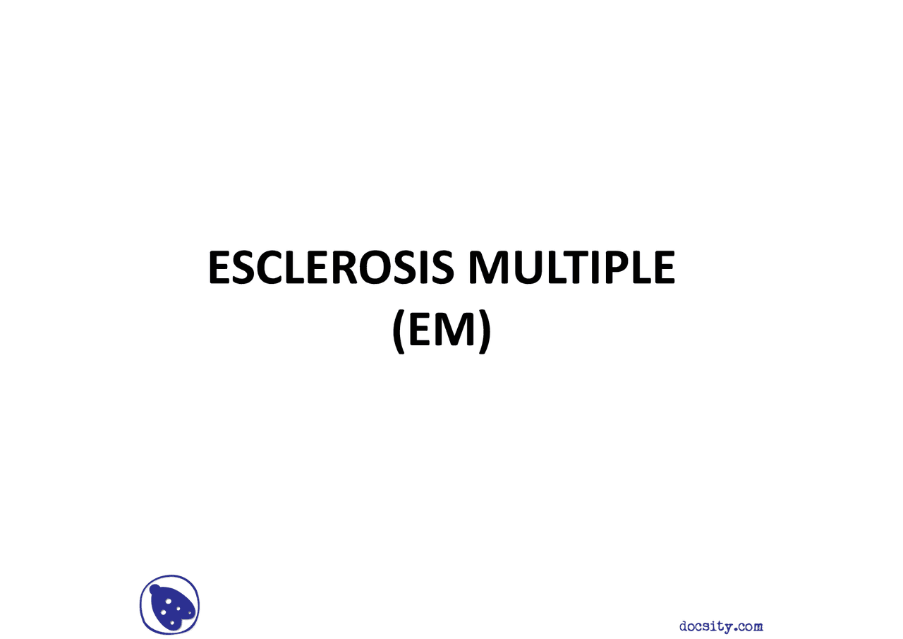 Esclerosis Múltiple Apuntes Neurología Parte1 Docsity