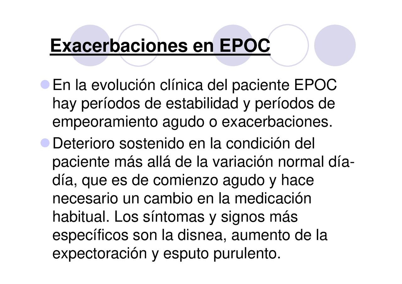 Exacerbaciones en EPOC: Signos, Causas y Tratamiento | Apuntes de ...