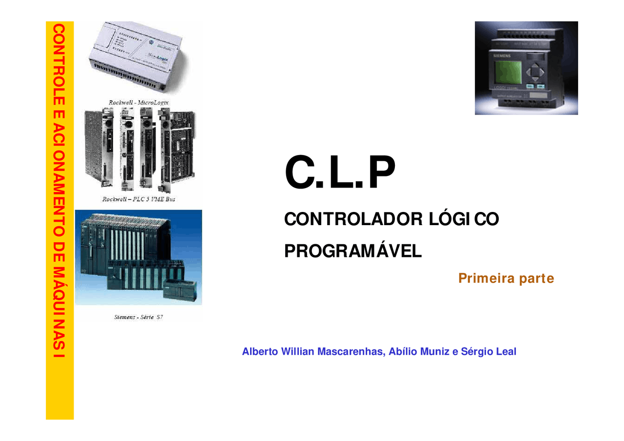 Controlador Lógico Programável Apostilas Engenharia Elétrica Docsity