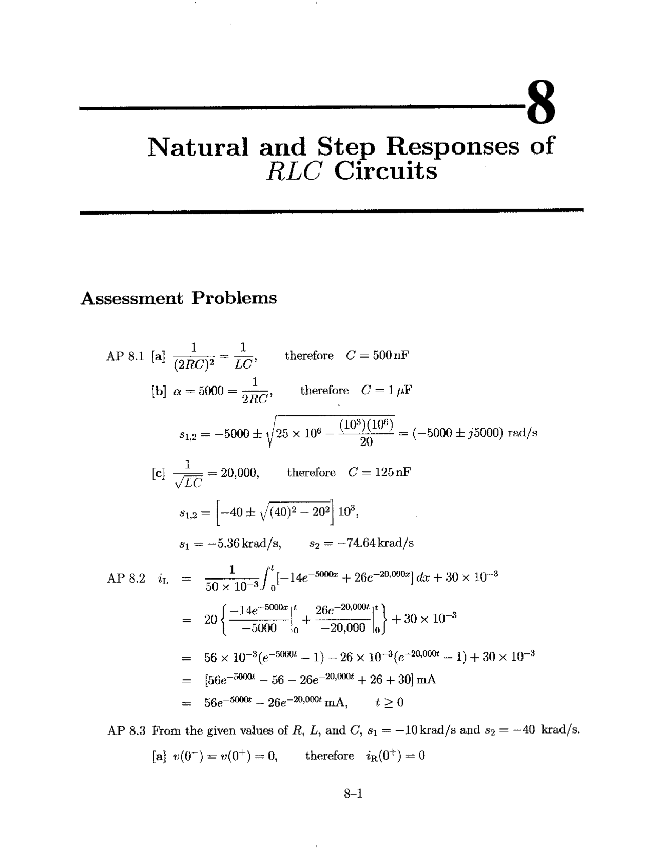 Natural And Step Responses Apostilas Engenharia Naval Docsity