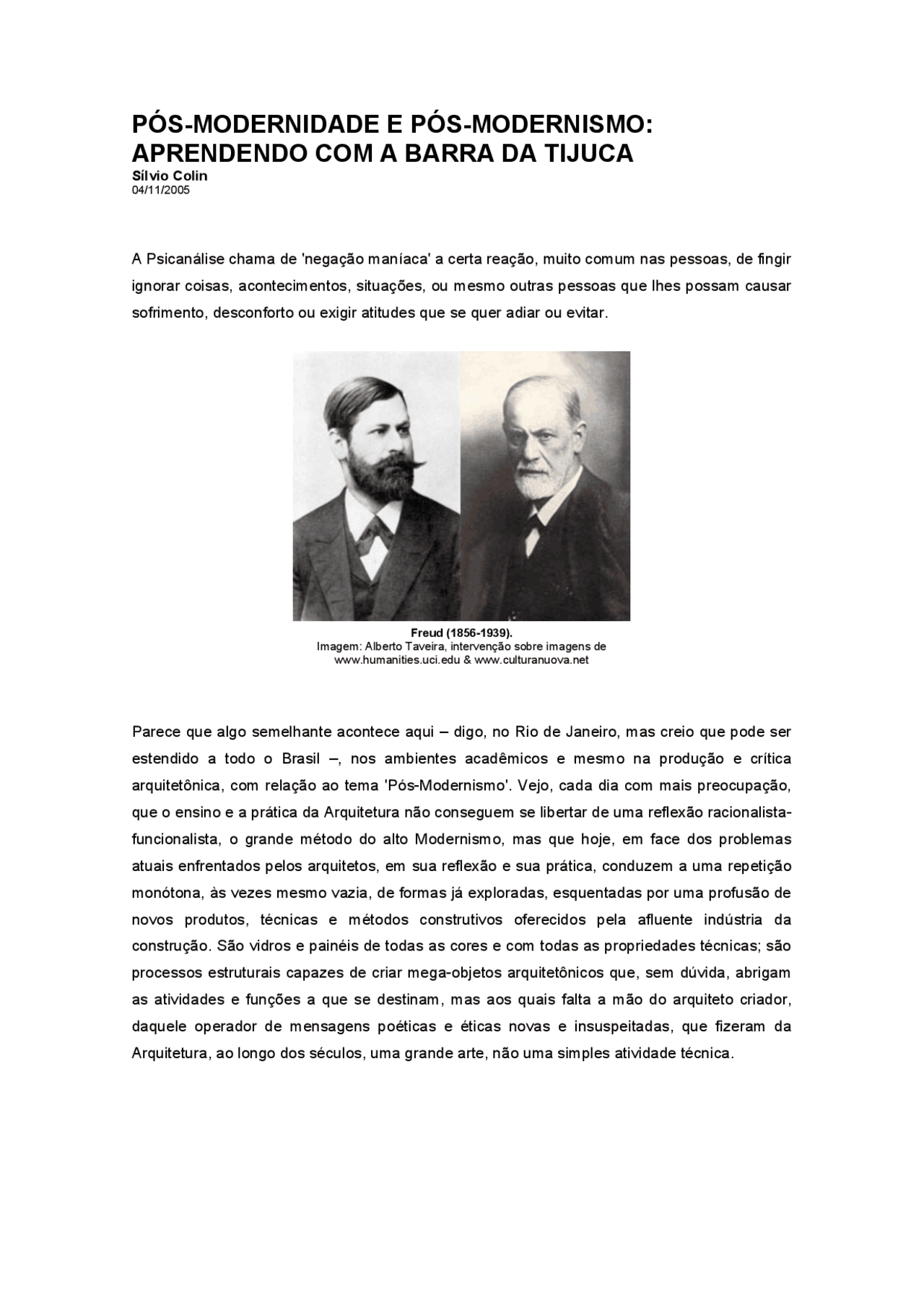 Pós-modernidade e pós-modernismo - Apostilas - Teoria da arquitectura ...