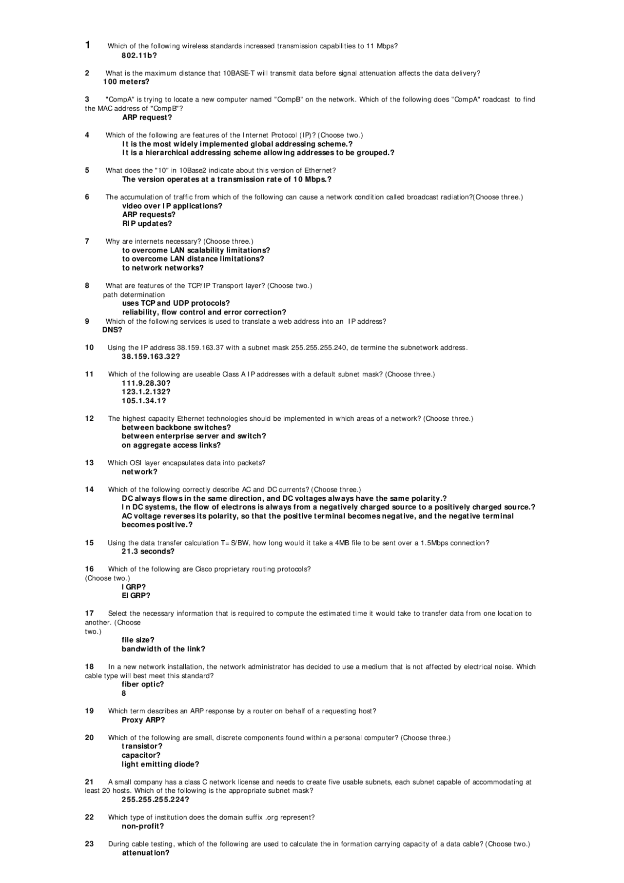 Final Test Notatki Informatyk Docsity
