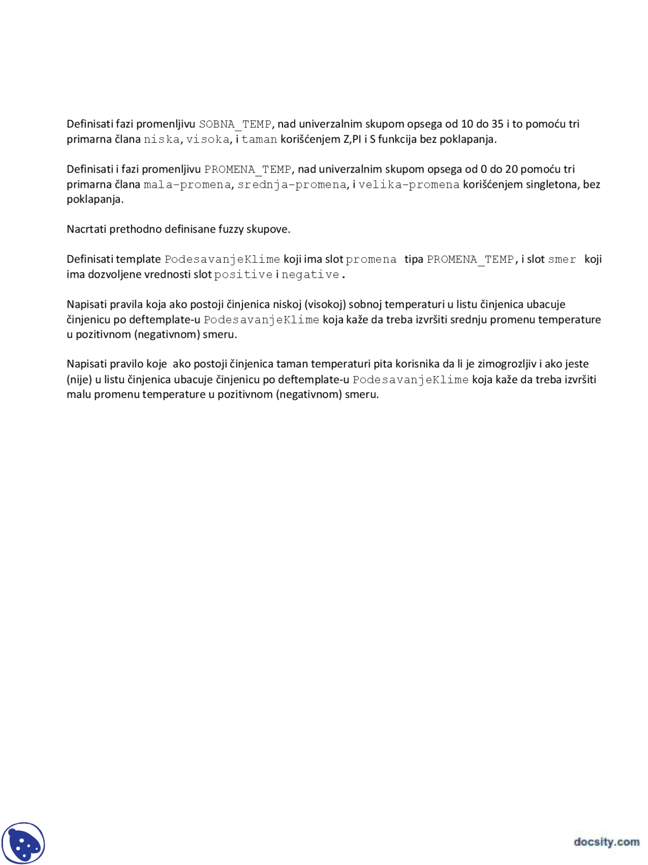 Zadaci-Ispit-Inteligentni sistemi 1-Informatika (2) | Vežbe' predlog ...