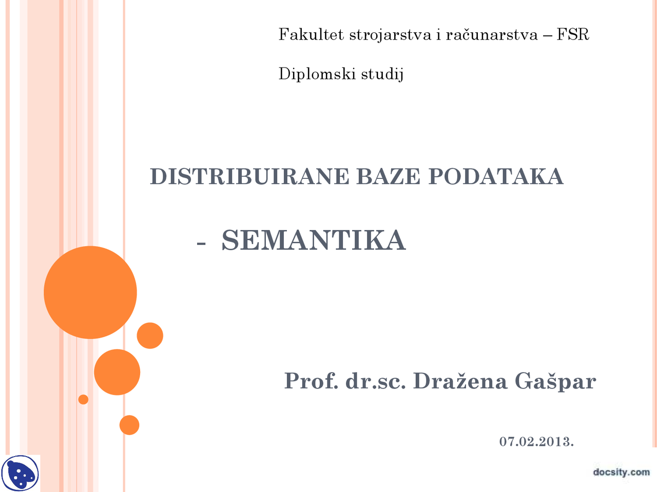 DISTRIBUIRANE BAZE PODATAKA-Slajdovi-Baze podataka-Informatika (1) | Slajdovi' predlog Baze ...