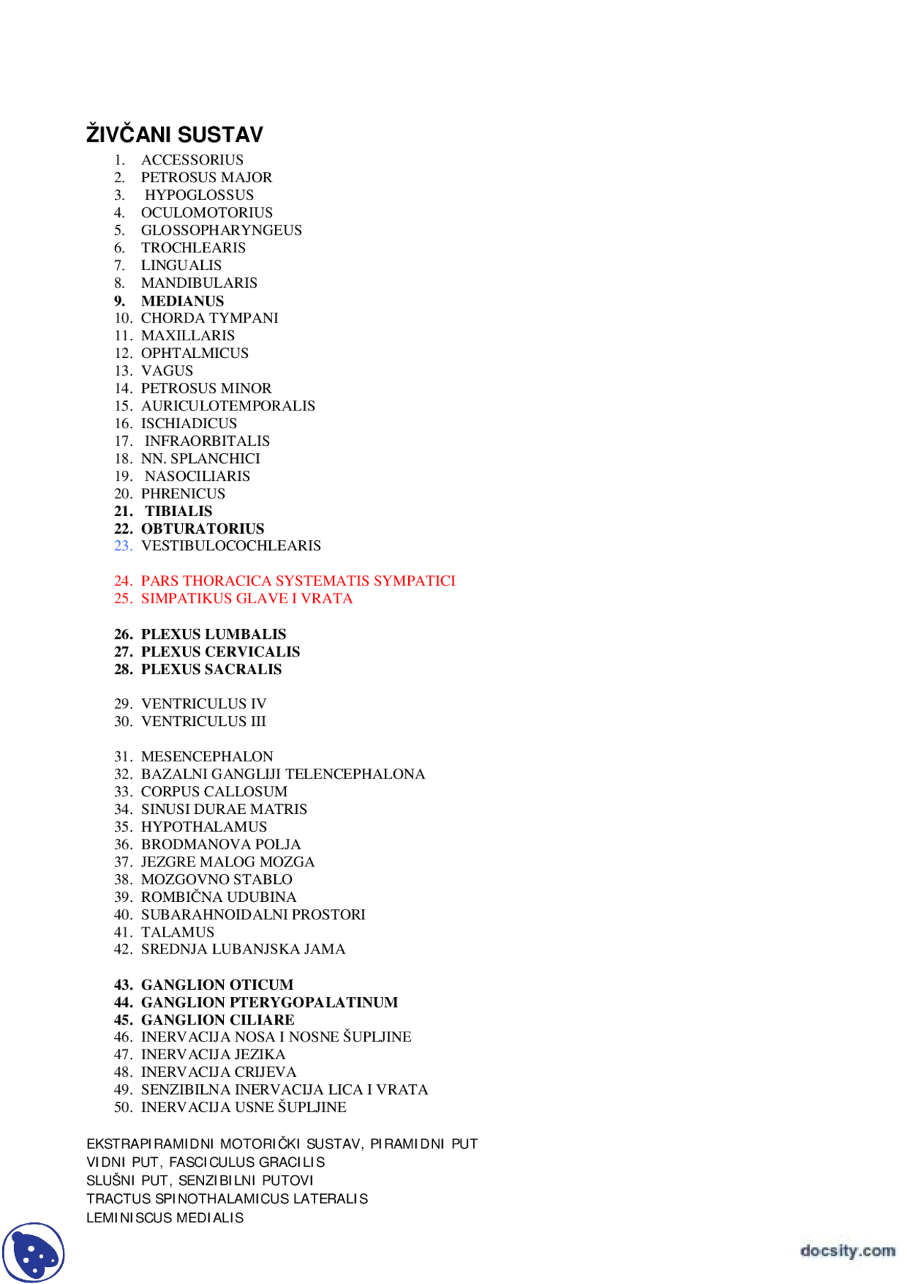 Ispitna pitnaja-Ispit-Anatomija-Medicina (2) | Ispiti' predlog Anatomija čoveka - Docsity