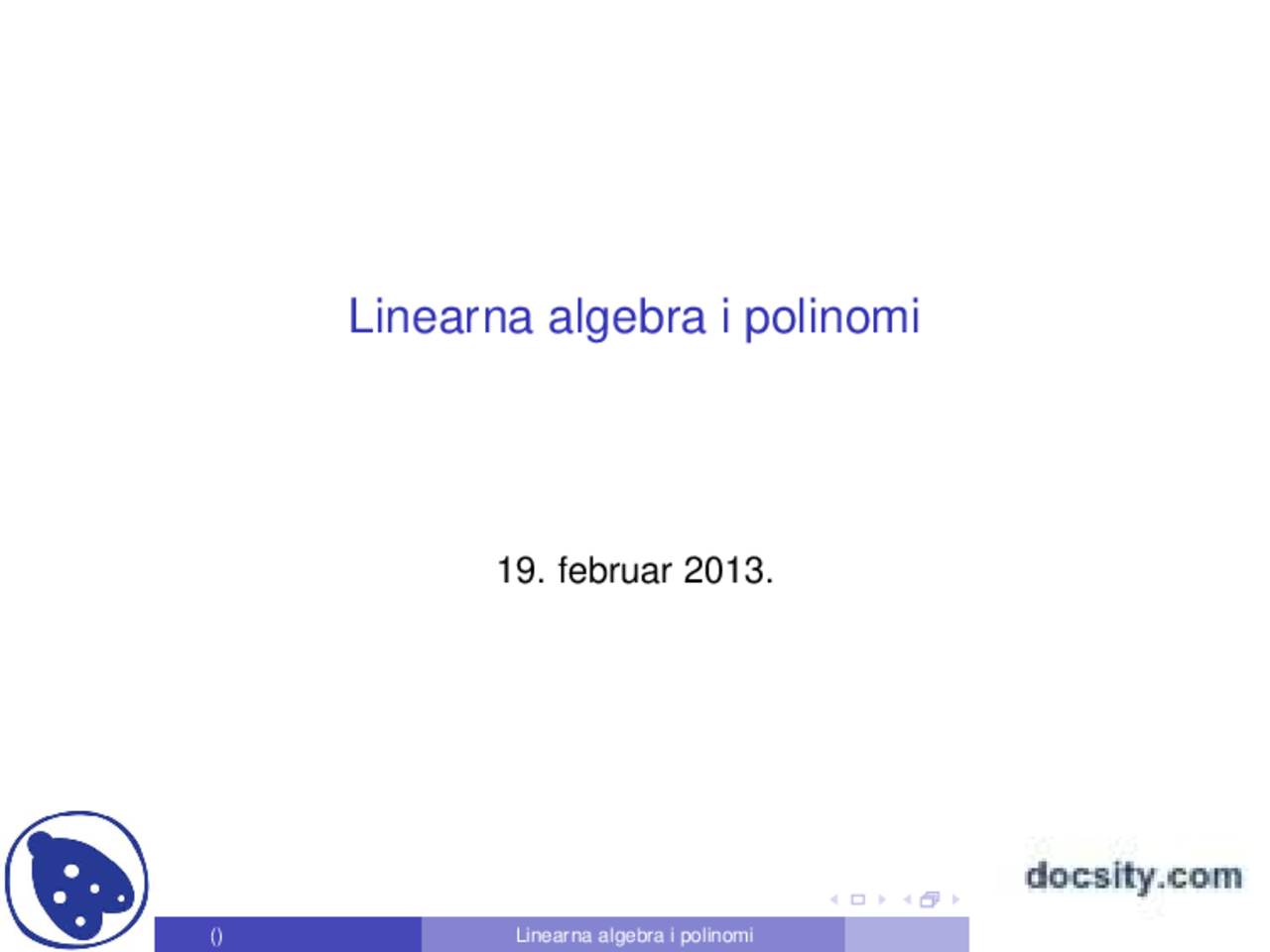 Algebarske strukture-Slajdovi-Linearna algebra i polinomi-Matematika (8 ...