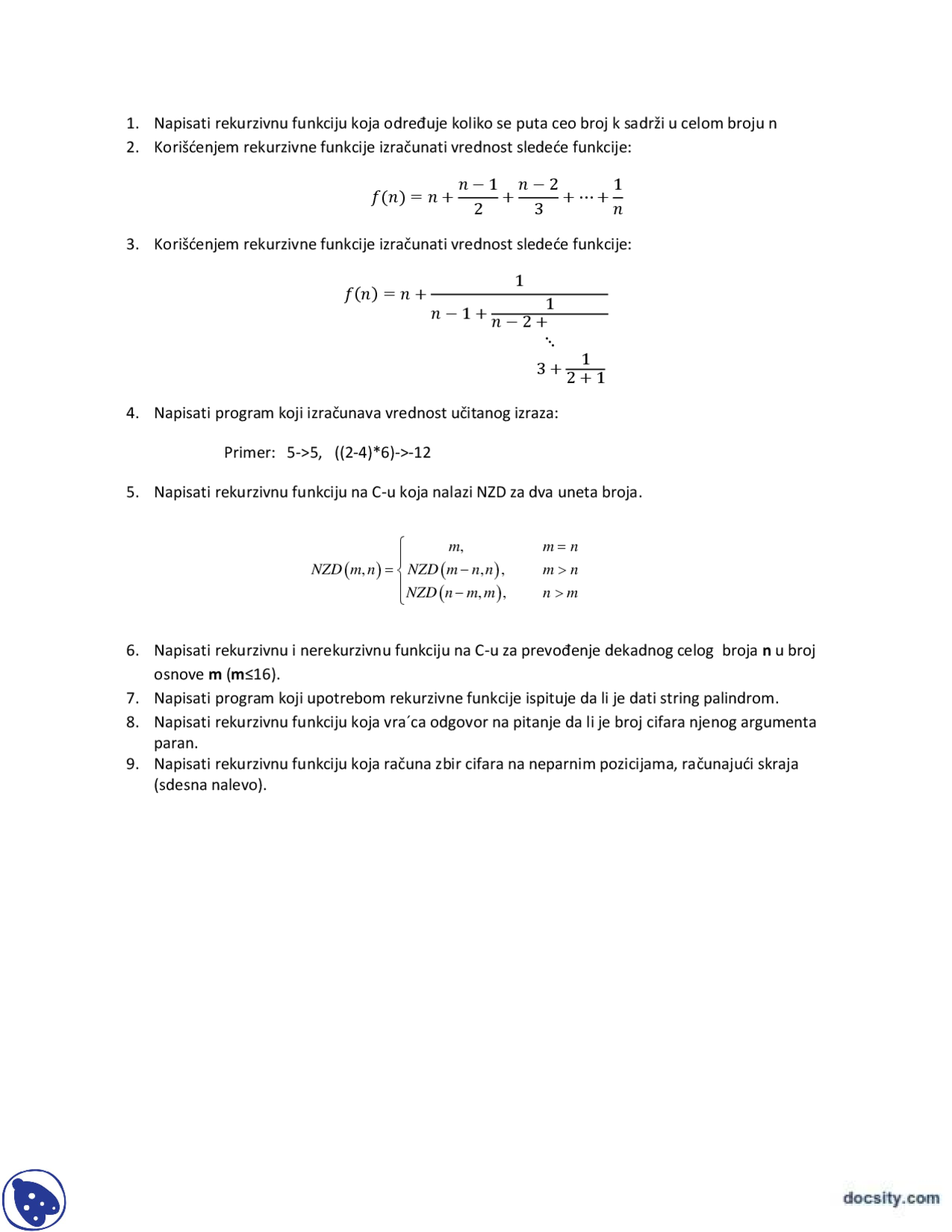 Zadaci-Kontrolni-Informatika i racunarstvo (3) | Vežbe' predlog ...