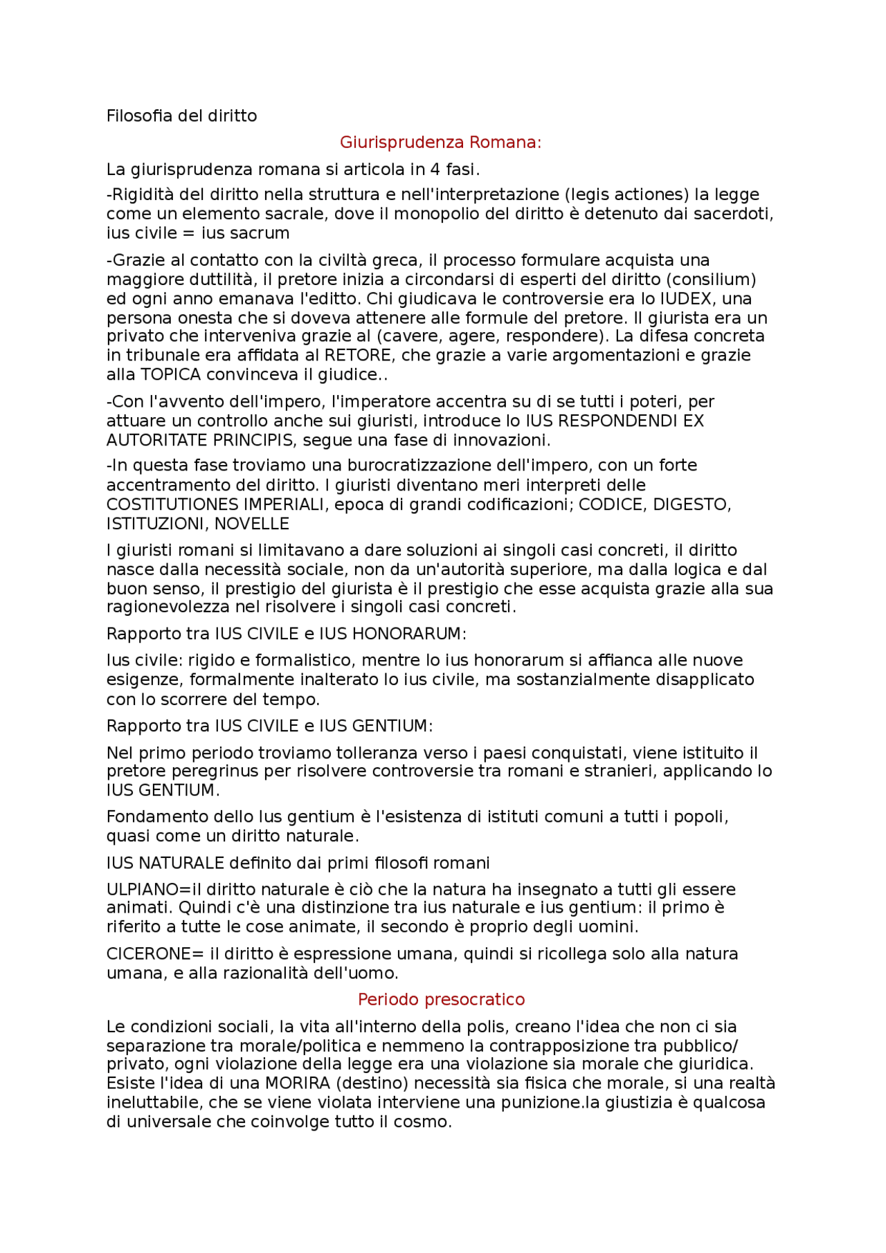 Compendio Di Storia Della Filosofia Del Diritto Docsity