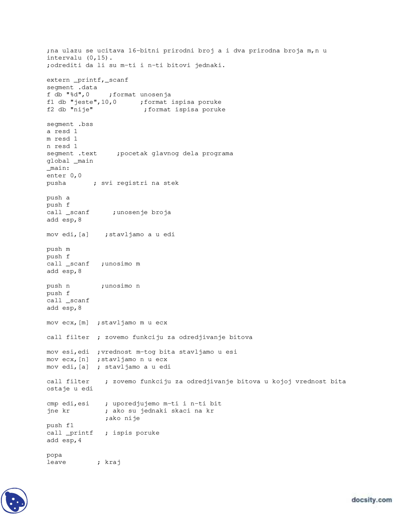 Zadaci-Vezbe-Infomratika i racunarstvo (11) | Vežbe' predlog Računarstvo i informatika - Docsity