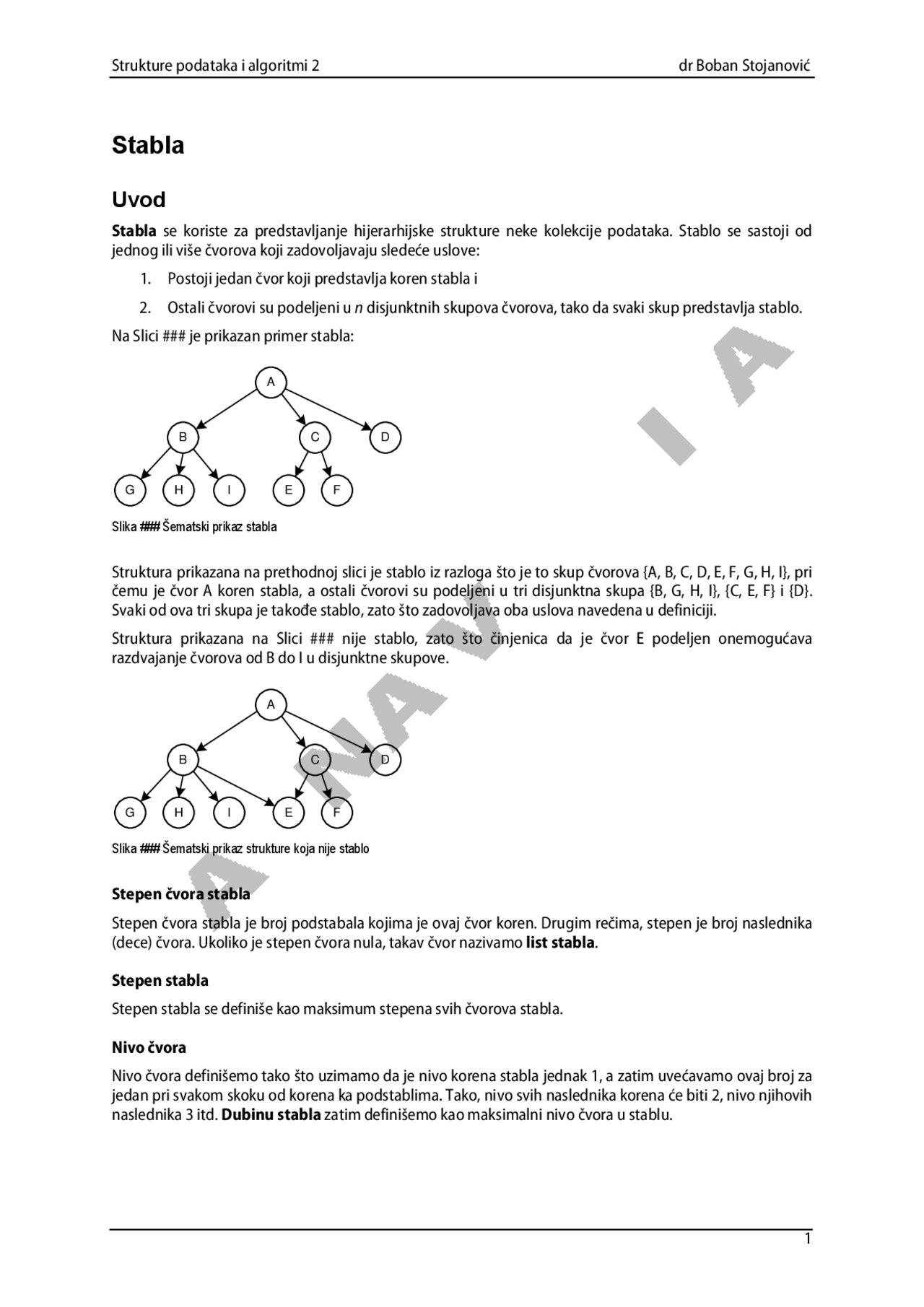 Stabla-Beleska-Strukture podataka i algoritmi 2-Informatika | Beleške' predlog Strukture ...
