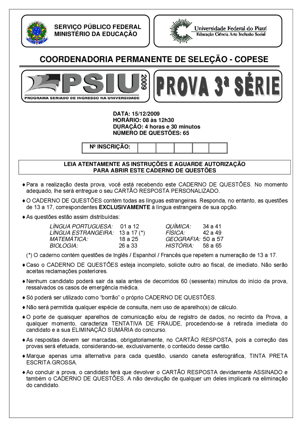 Prova Iii Ufpi 2009 Docsity