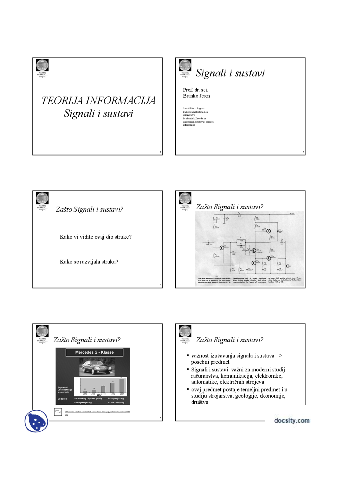 Signali I Sustavi Slajdovi Teorija Informacije Informatika 1