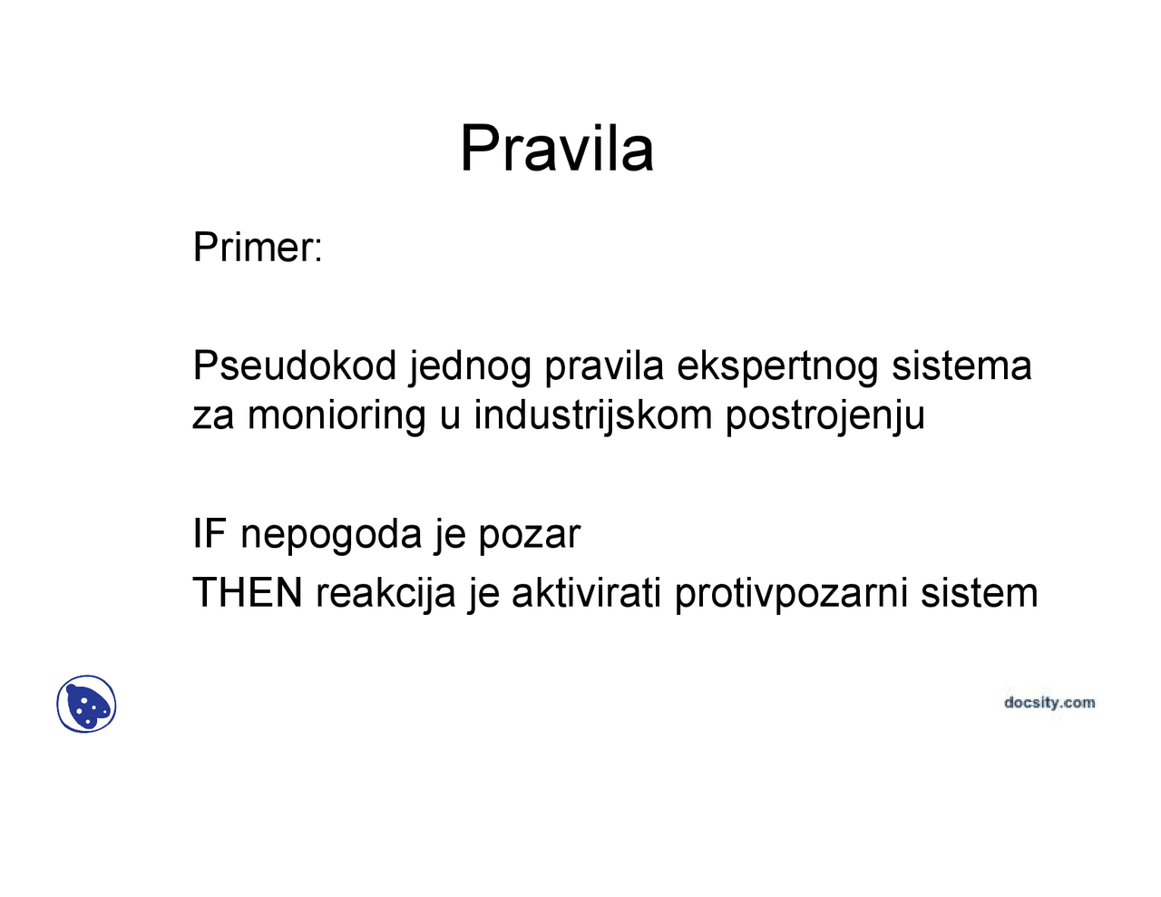 Pravila Vezbe Vestacka Inteligencija I Ekspertni Sistemi Informatika