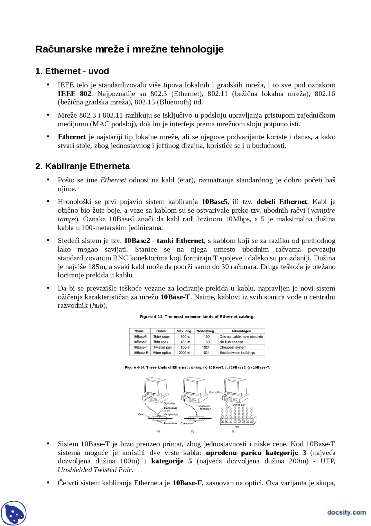 Ethernet-Skripta-Racunarske mreze i mrezne tehnologije-Informatika | Rezime' predlog Računarske ...