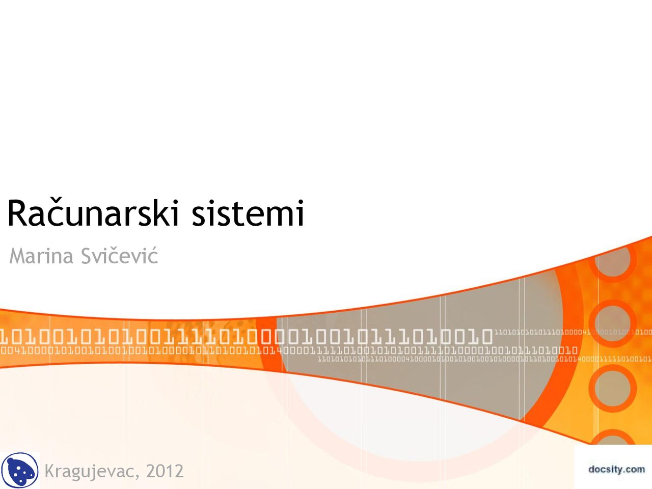 Racunarski sistemi-Vezbe-Racunarski sistemi-Informatika | Vežbe ...