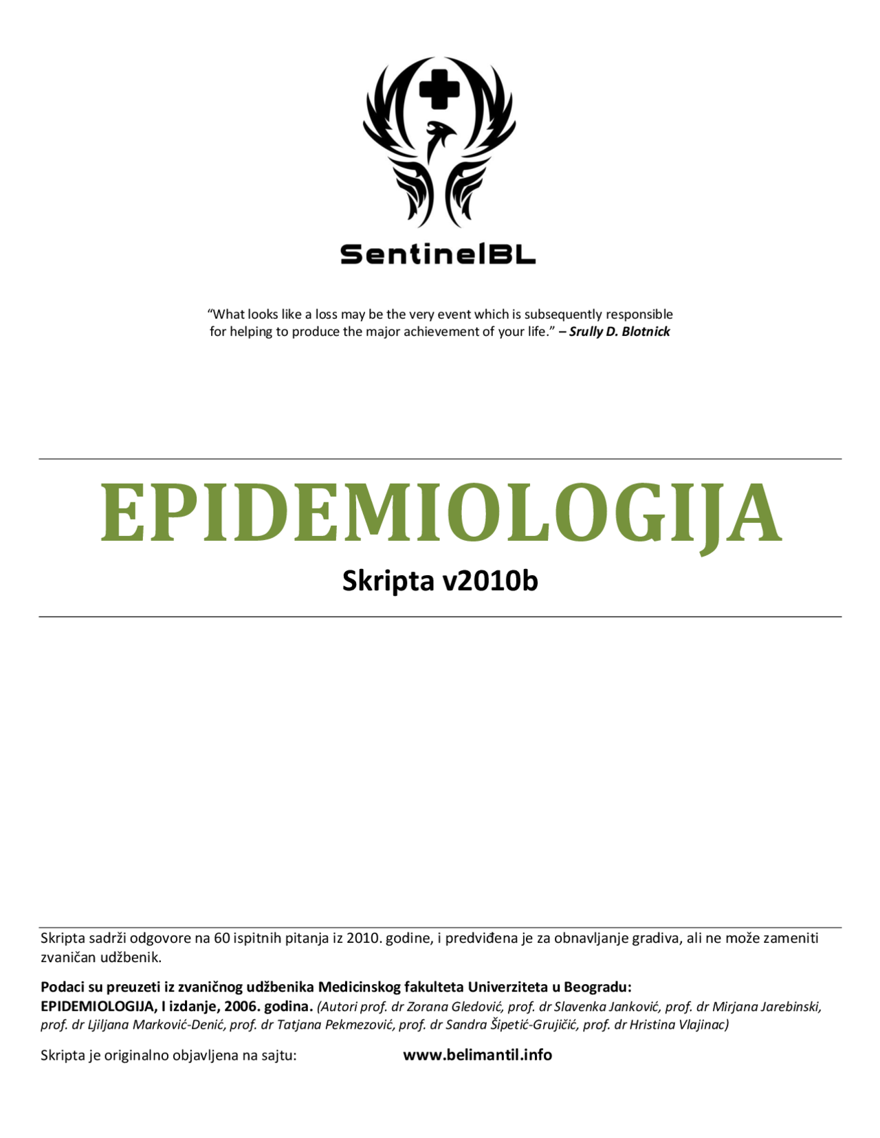 Uvod u epidemiologiju-Skripta-Epidemiologija-Medicina (2) | Rezime ...