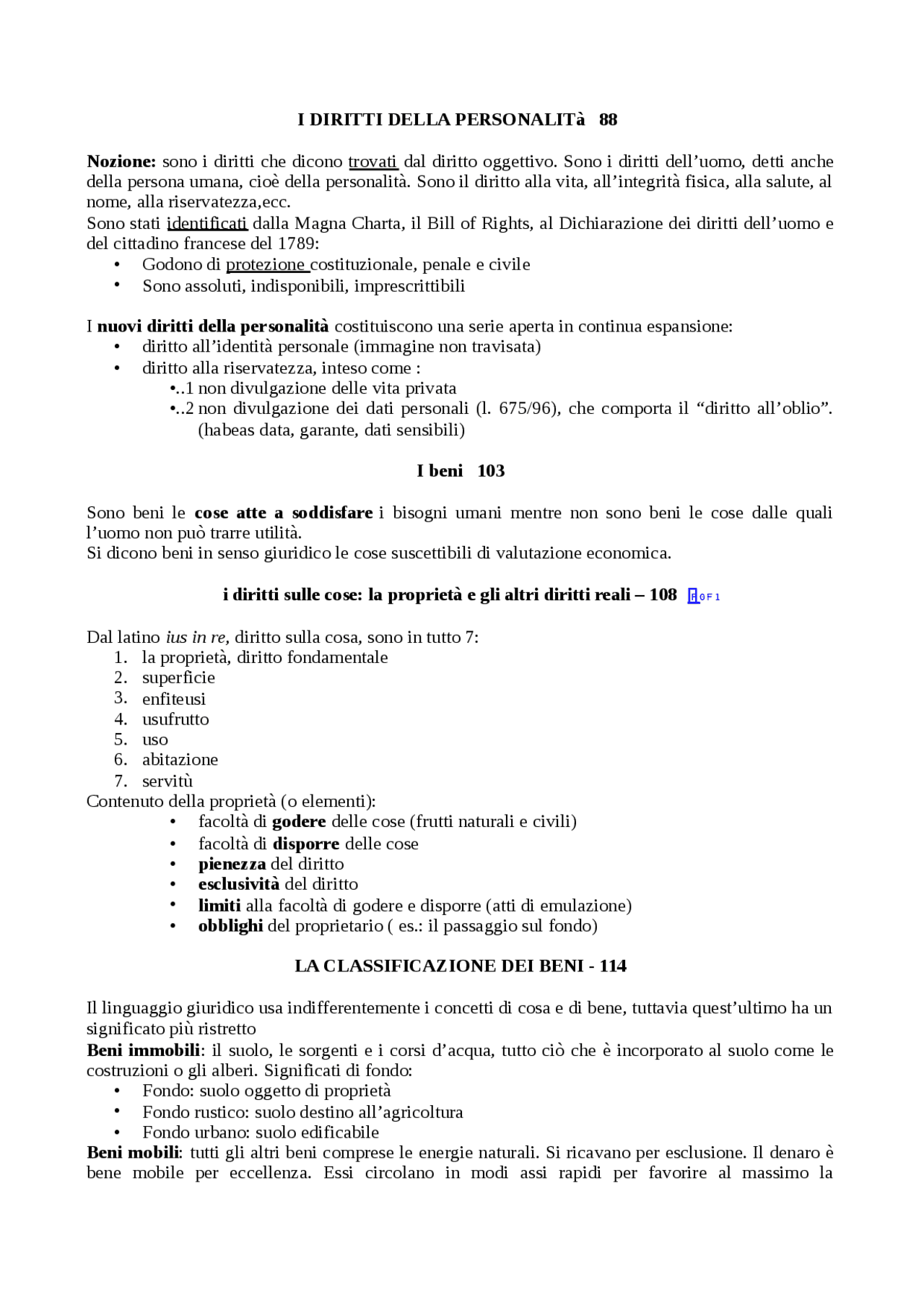 Diritto Privato Manuale Galgano Docsity