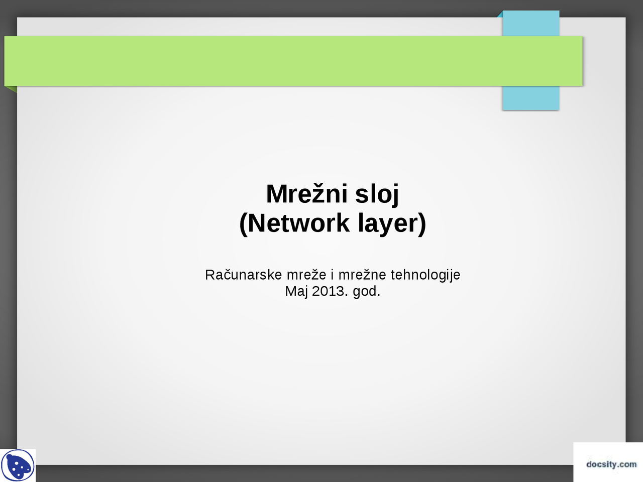 Mrezni sloj-Slajdovi-Racunarske mreze i mrezne tehnologije-Informatika | Slajdovi' predlog ...