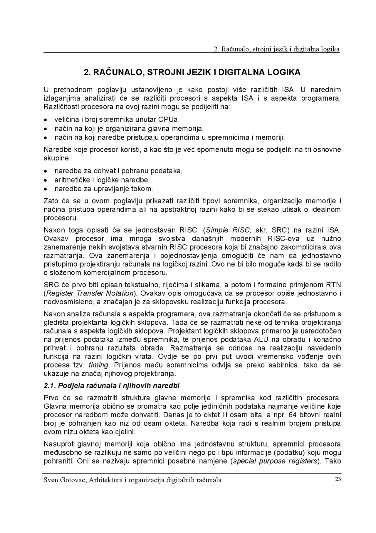 Digitalna logika-Skripta-Arhitektura digitalnog racunara-Informatika | Rezime' predlog ...