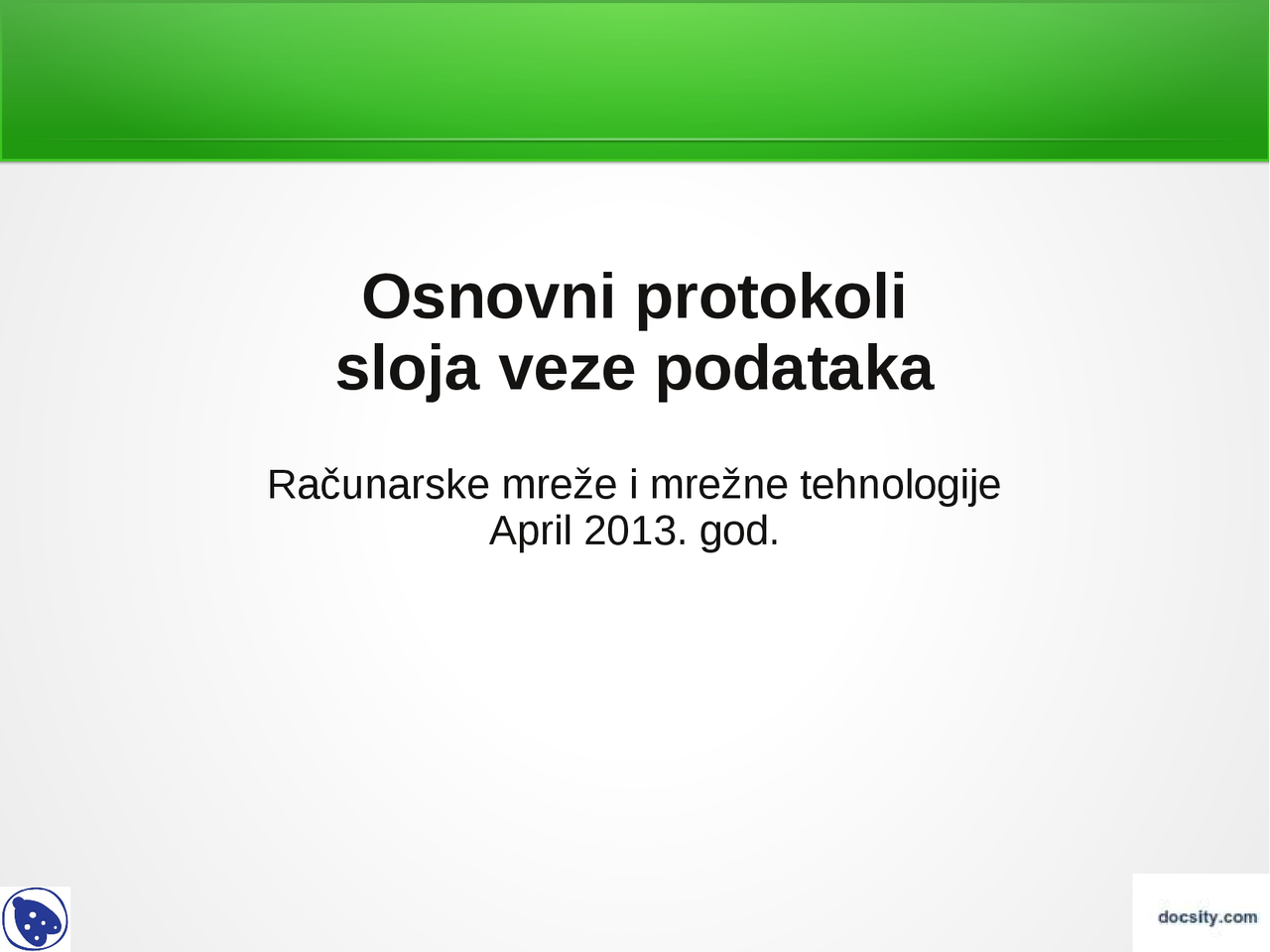Osnovni protokoli-Slajdovi-Racunarske mreze i mrezne tehnologije-Informatika | Slajdovi' predlog ...