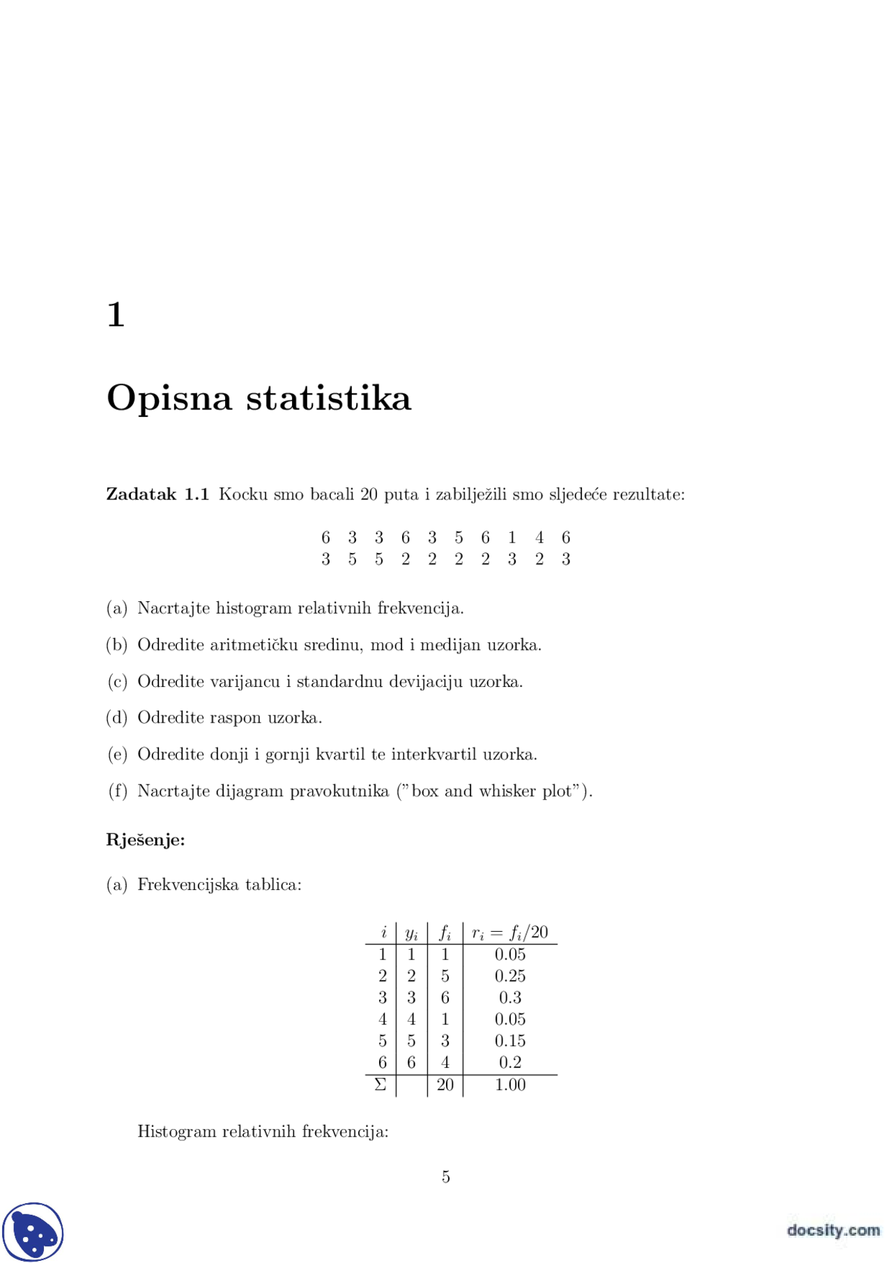 Zadaci i resenja-Vezbe-Statisticki praktikum-Matematika (1) | Vežbe' predlog Osnovi statistike ...