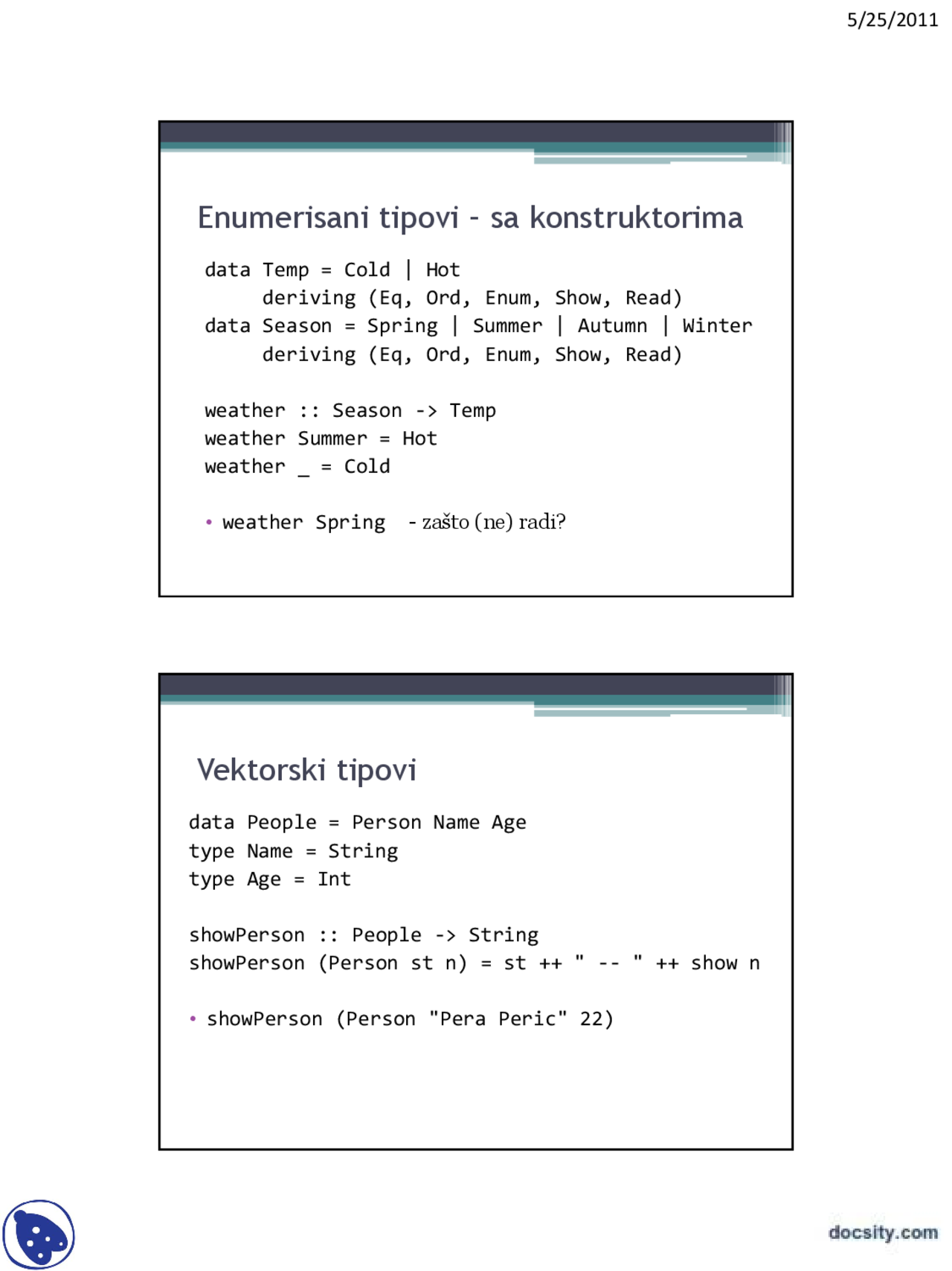 Enumerisanitipovi Vezbe Teorijsko Racunarstvo Informatika Vežbe