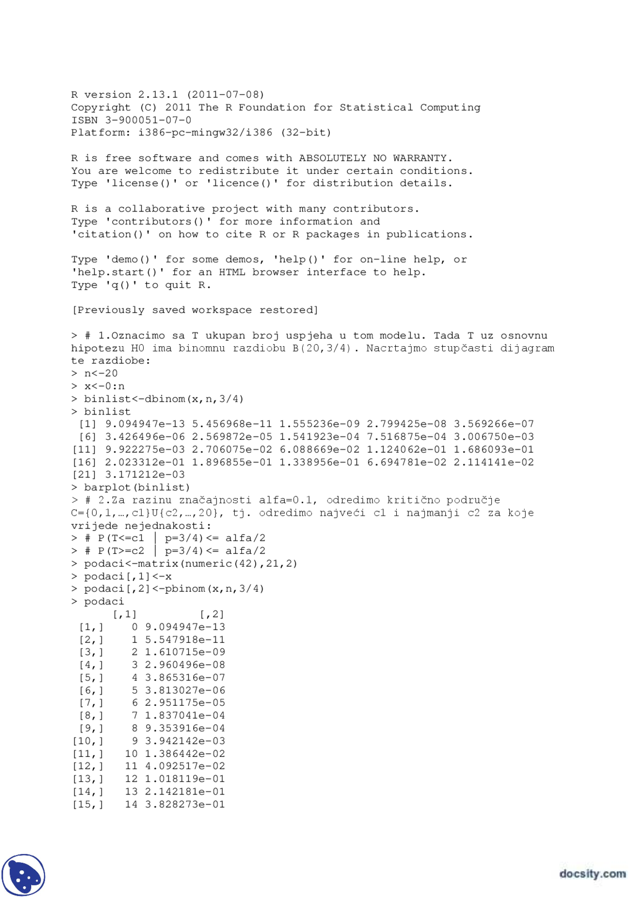 Zadaci i resenja-Vezbe-Statisticki praktikum-Matematika (13) | Vežbe' predlog Osnovi statistike ...