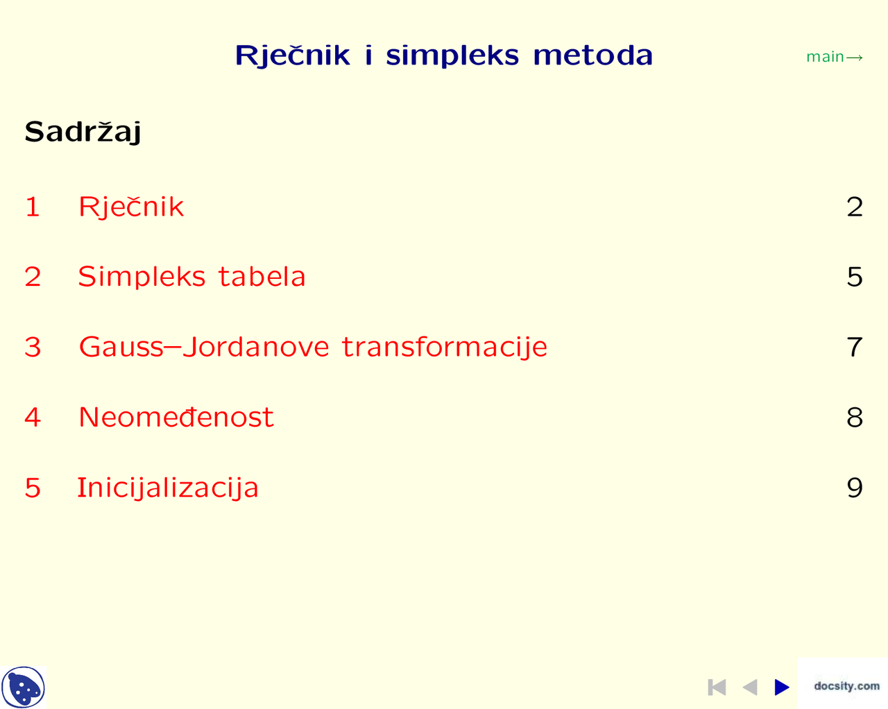 Recnik i simpleks metoda-Slajdovi-Uvod u optimizaciju-Matematika ...