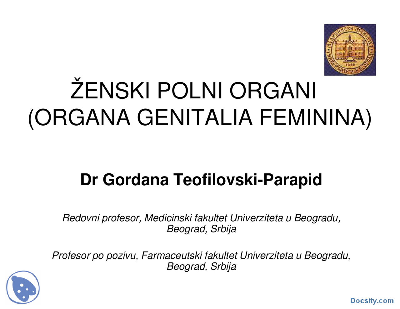Zenski polni organi-Slajdovi-Anatomija-Medicina | Slajdovi' predlog ...