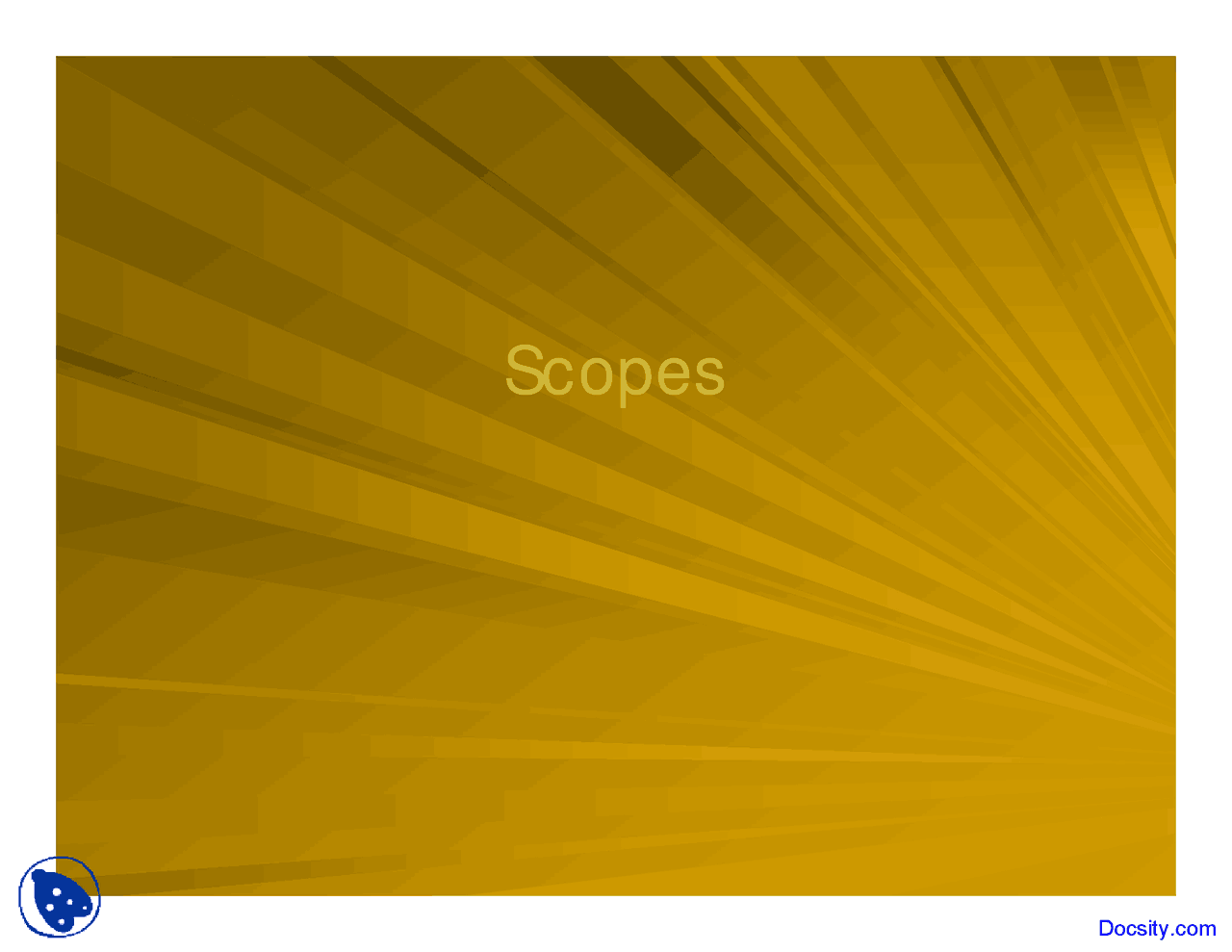 Scopes - General Physcis - Lecture Slides - Docsity