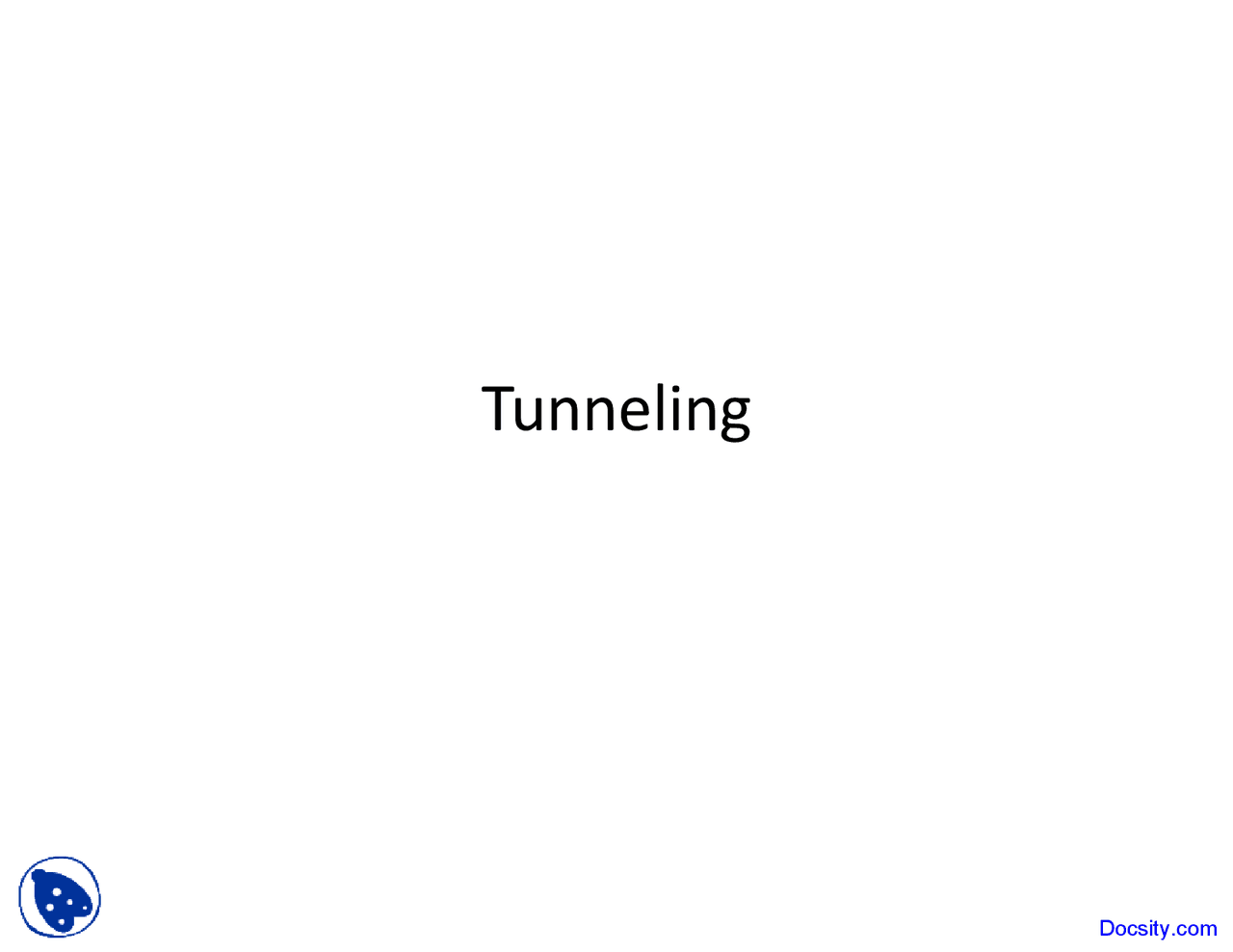 Tunneling General Physcis Lecture Slides Docsity
