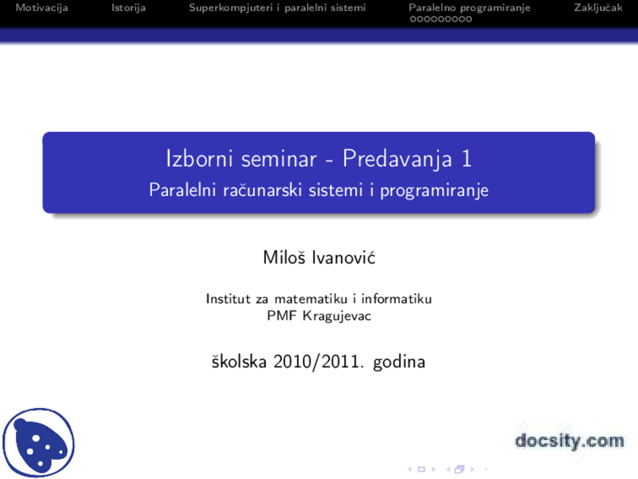 Paralelni racunarski sistemi-Slajdovi-Paralelno programiranje-Informatika | Slajdovi' predlog ...