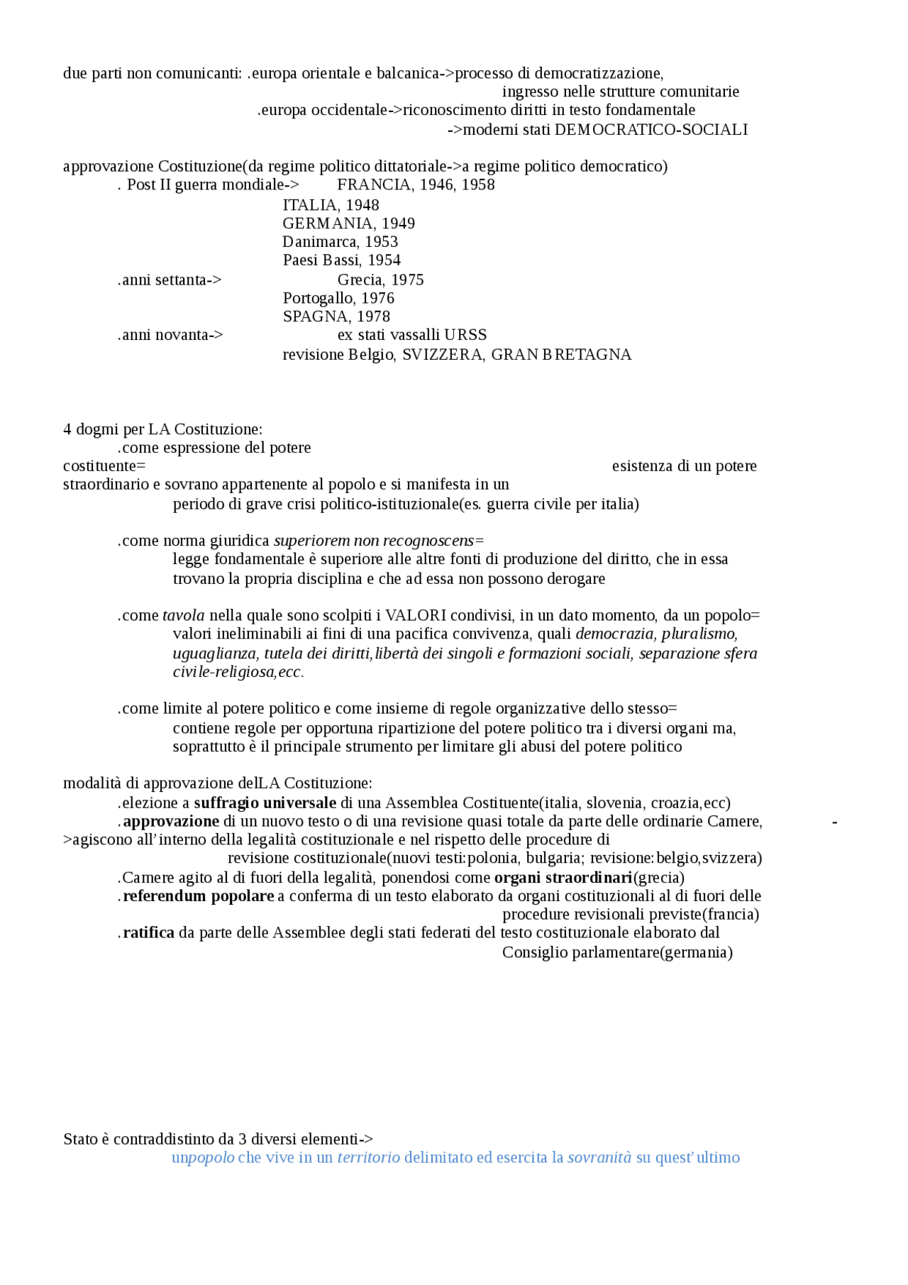 Schemi Di Costituzioni Comparate Aavv Docsity