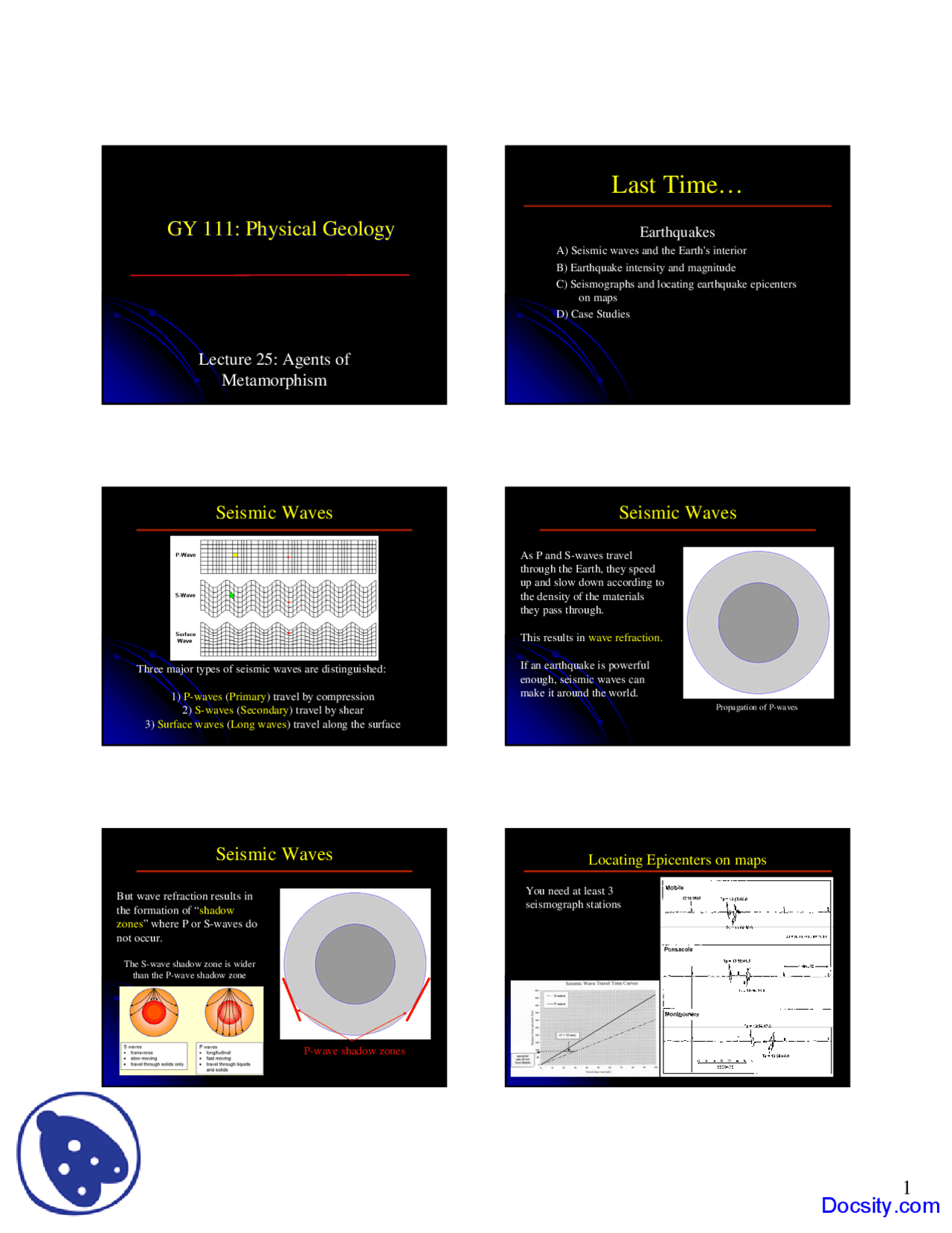 Metamorphism General Geology Lecture Slides Docsity