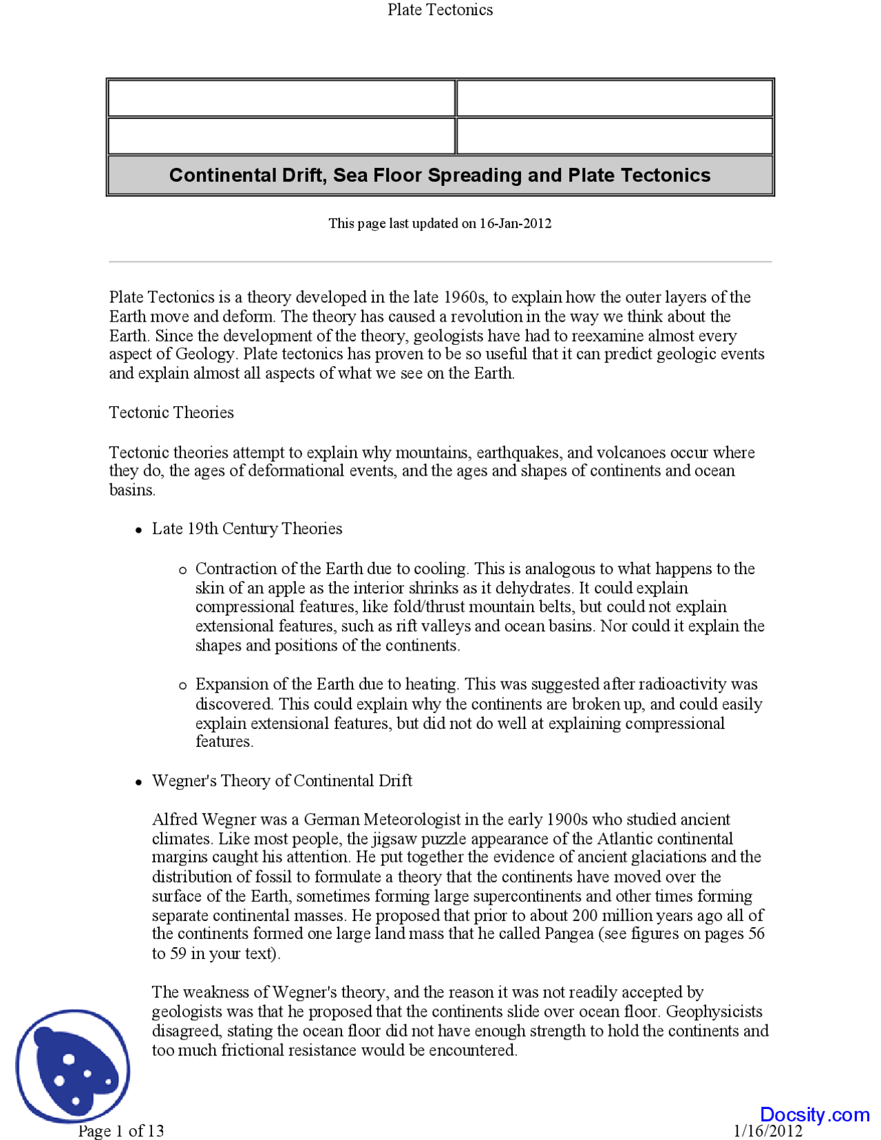 How Does The Theory Of Plate Tectonics Combine Idea Continental Drift ...