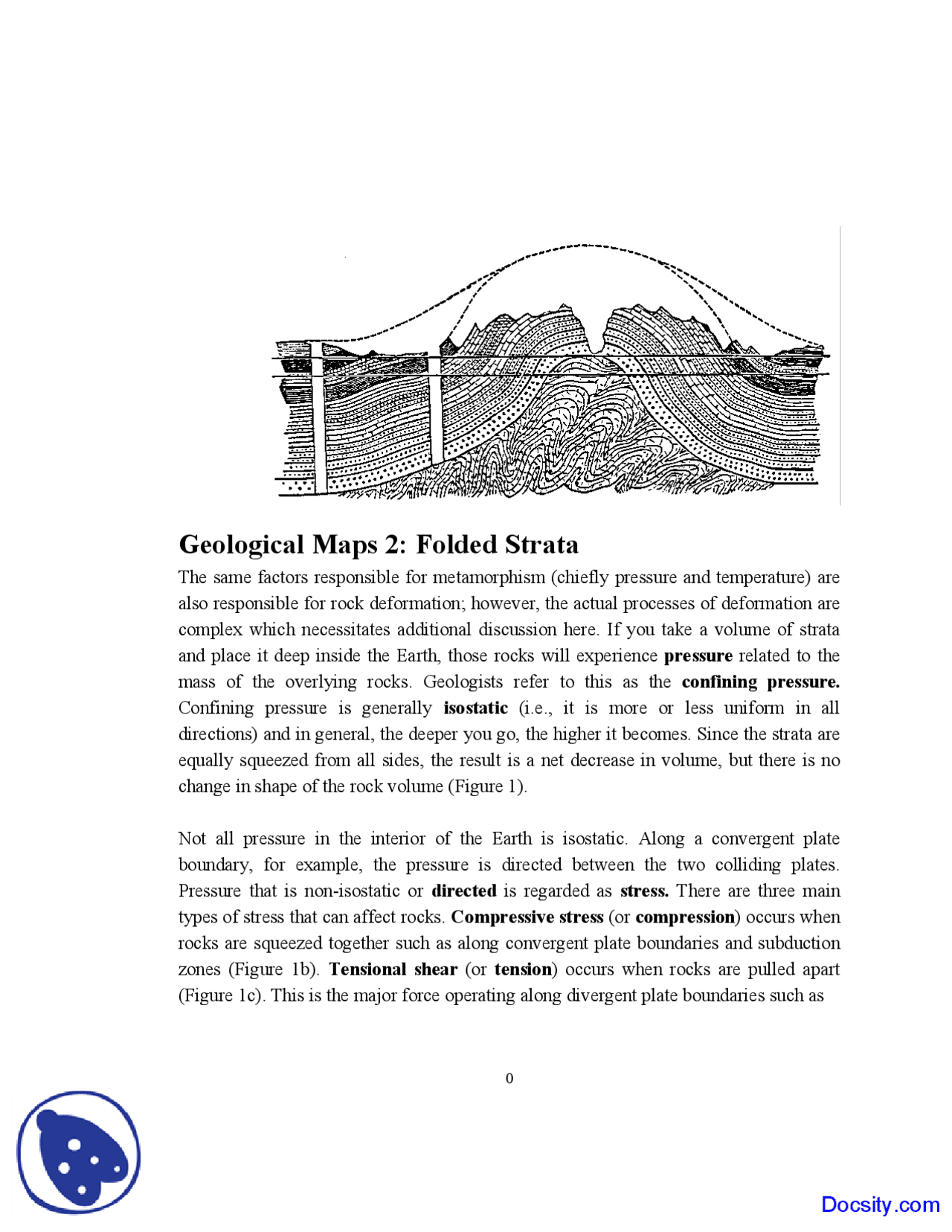 Folded Strata General Geology Lecture Notes Docsity